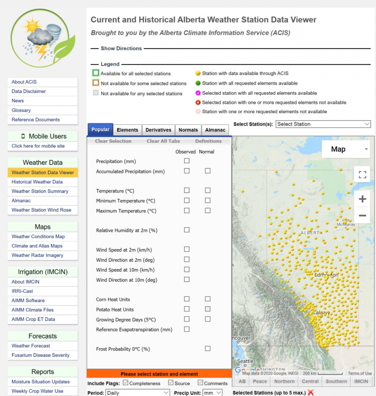 The Alberta Climate Information Service - Alberta Grains